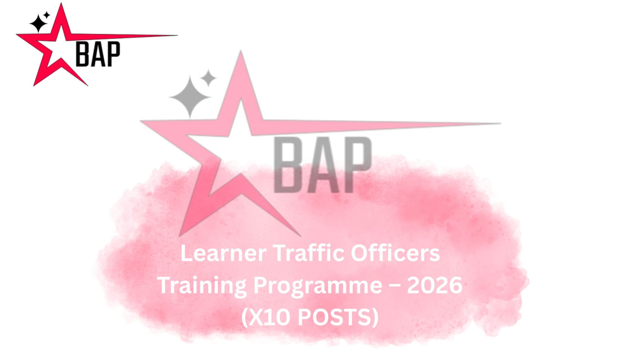 Learner Traffic Officers Training Programme – 2026 (X10 POSTS ...
